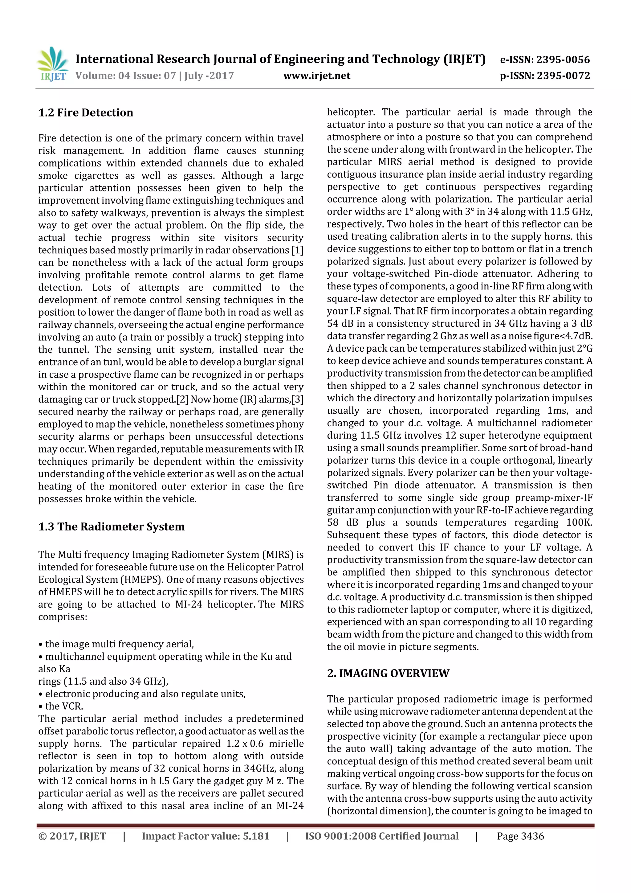 Microwave Radiometer Analysis for Imaging and Vehicular Systems | PDF