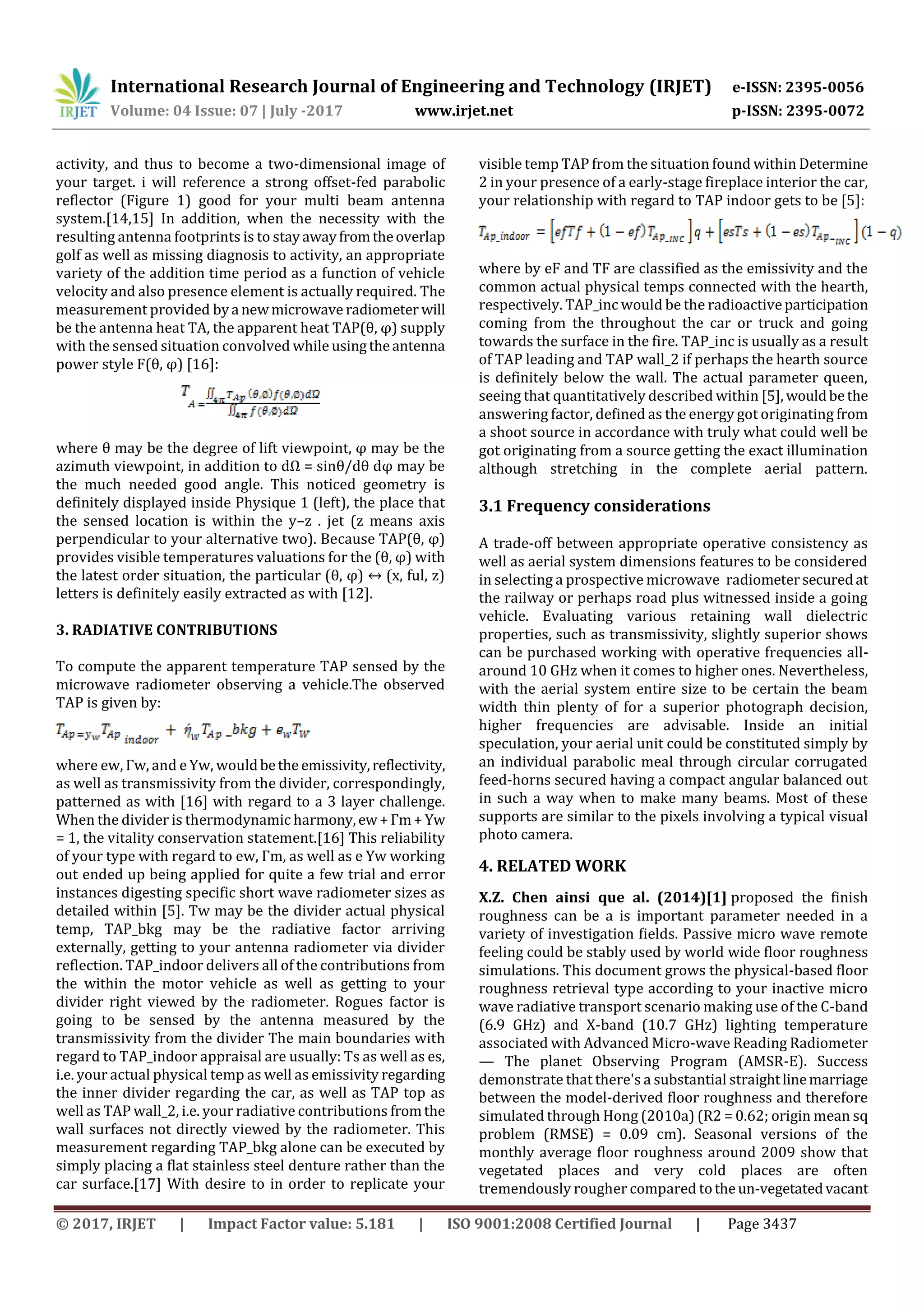 Microwave Radiometer Analysis for Imaging and Vehicular Systems | PDF | Physics | Science