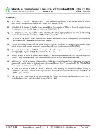 Optimization of Cutting Parameters for Surface Roughness and MRR in CNC Turning of 16MnCr5 | PDF