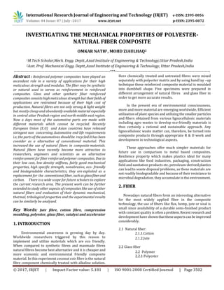 Investigating the Mechanical Properties of Polyester-Natural Fiber ...