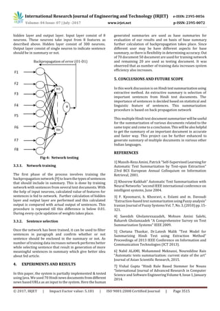 Multi Document Text Summarization using Backpropagation Network | PDF