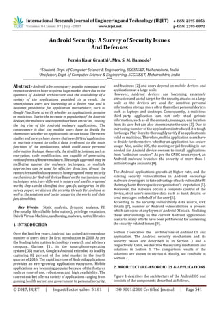 Android Security: A Survey of Security Issues and Defenses | PDF