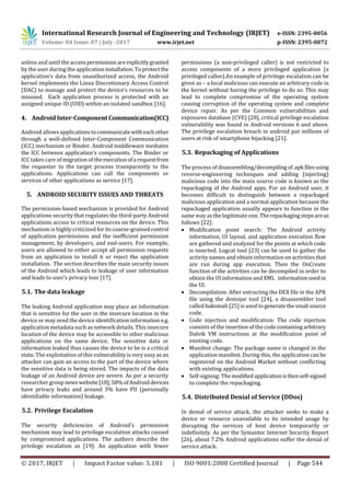 Android Security: A Survey of Security Issues and Defenses | PDF