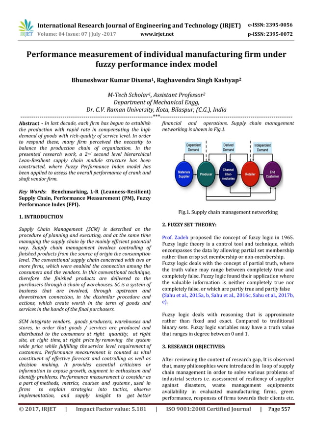 Performance Measurement of Individual Manufacturing Firm Under Fuzzy ...
