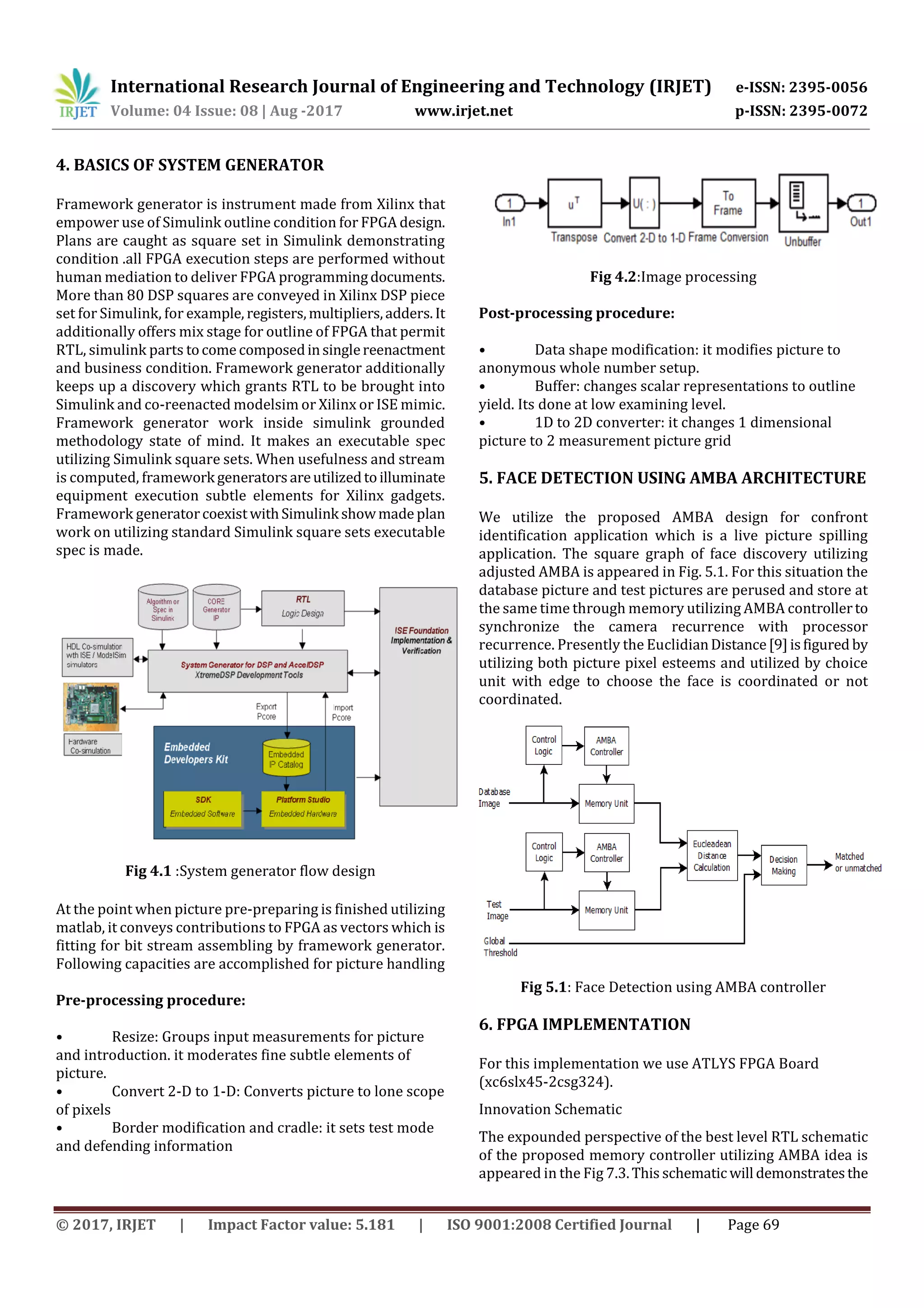Fpga Implementation Of High Speed Amba Bus Architecture For Image