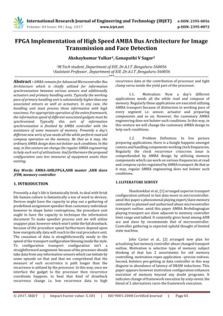 FPGA Implementation of High Speed AMBA Bus Architecture for Image Transmission and Face ...