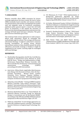 FPGA Implementation of High Speed AMBA Bus Architecture for Image Transmission and Face ...