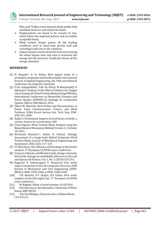 Bird Impact Analysis of a Composite Wind Turbine Blade | PDF