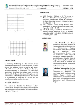 To Design a Hybrid Algorithm to Detect and Eliminate Wormhole Attack in Wireless Mesh Network ...