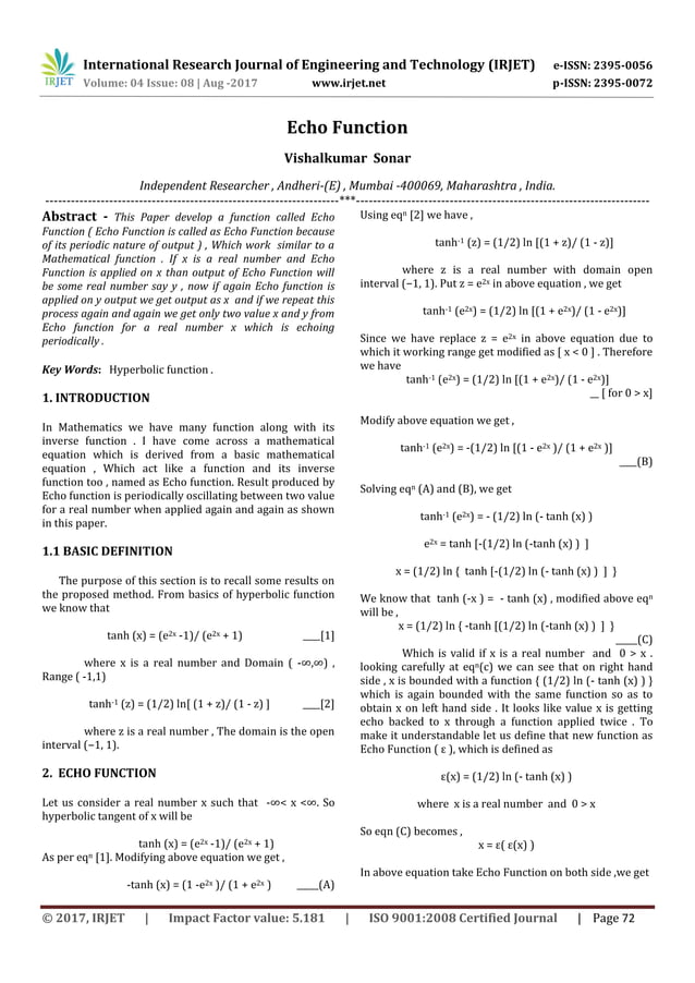 Echo Function | PDF | Physics | Science