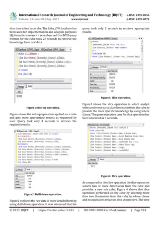 Improving Query Processing Time of Olap Cube using Olap Operations | PDF | Databases | Computer ...