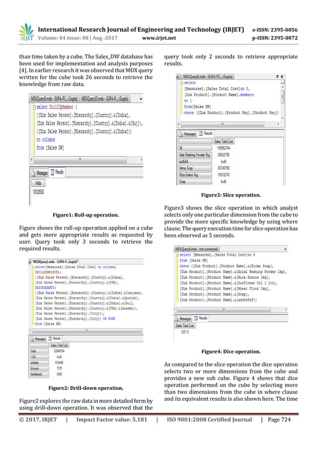 Improving Query Processing Time of Olap Cube using Olap Operations | PDF | Databases | Computer ...
