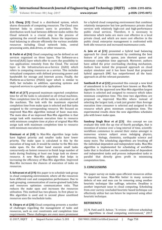 A Survey on Heuristic Based Techniques in Cloud Computing | PDF