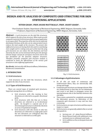 Design and Fe Analysis of Composite Grid Structure for Skin Stiffening ...