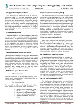 Design and Fe Analysis of Composite Grid Structure for Skin Stiffening Applications | PDF