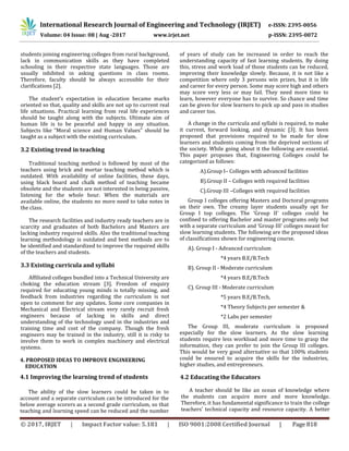 Strategies to Improve Engineering Education and Teaching-Learning ...