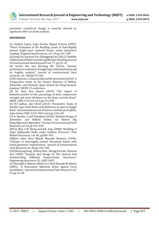 Parametric Analysis of Single Layer Ribbed Dome with Diagonal Membres | PDF