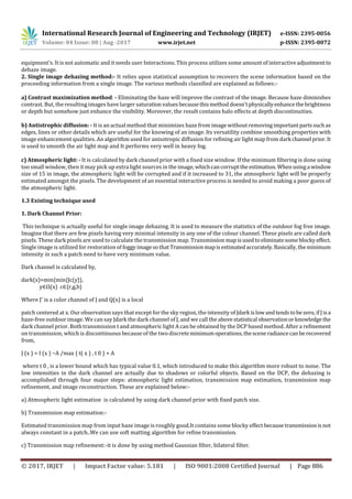 A Review on Haze Removal Techniques | PDF