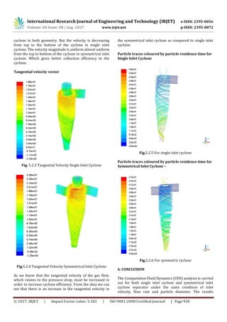 CFD Analysis of Symmetrical Tangential Inlet Cyclone Separator | PDF