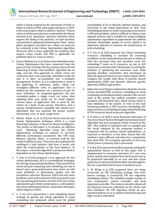 Hybrid Task Scheduling Approach Using Gravitational And Aco Search Algorithm Pdf