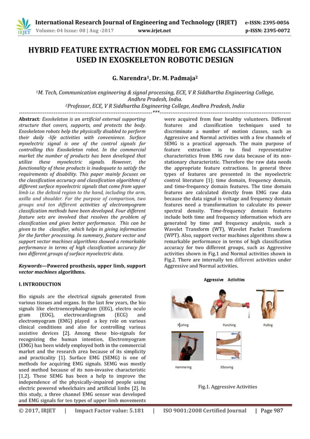 Hybrid Feature Extraction Model For Emg Classification Used In