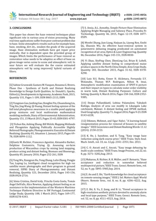 A Review on Airlight Estimation Haze Removal Algorithms | PDF