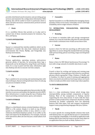 Big Data with Hadoop – For Data Management, Processing and Storing | PDF