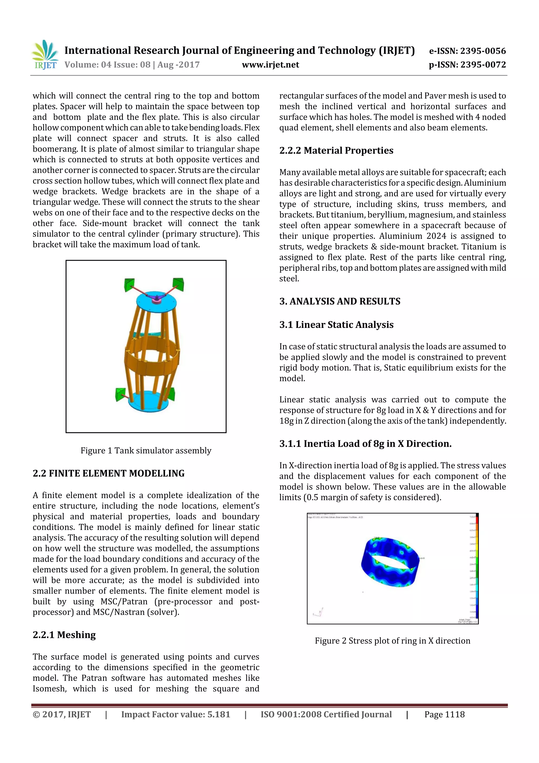 Design of Tank Simulator for Side-Mount Support Structure for a ...