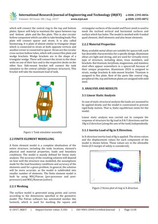 Design of Tank Simulator for Side-Mount Support Structure for a ...