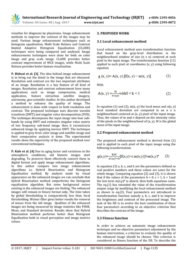 Image Contrast Enhancement Approach using Differential Evolution and Particle Swarm Optimization ...