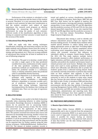 Educational Data Mining & Students Performance Prediction using SVM Techniques | PDF | Databases ...