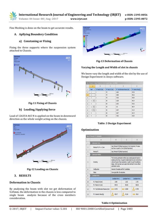 Structural Integrating of Ladder Type Heavy Load Automotive Chassis and its Optimization | PDF ...