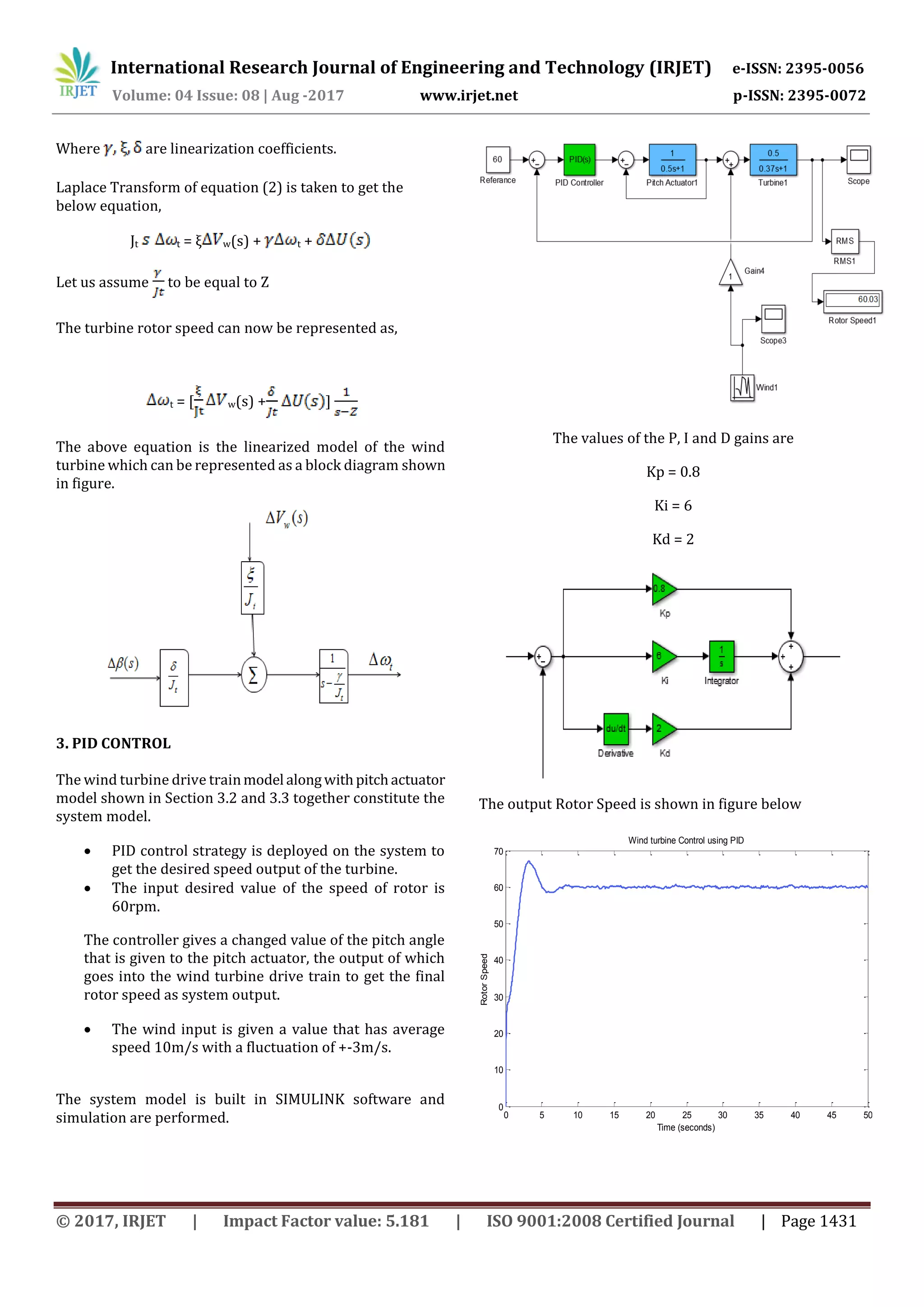 Fuzzy and Pid Based Pitch Angle Control of Variable Speed Wind Turbines | PDF