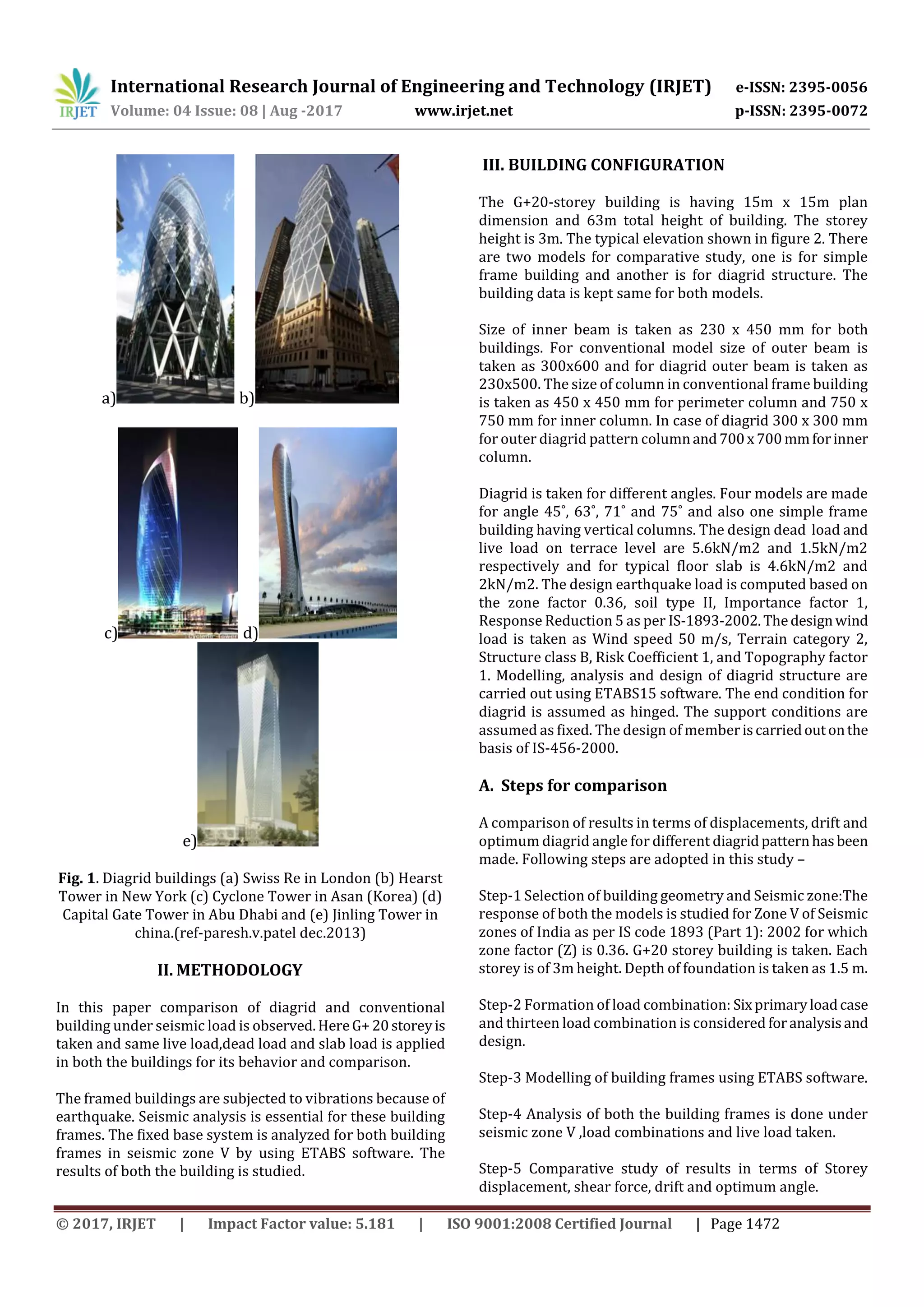 Optimum Design of Concrete Diagrid Building and its Comparison with ...