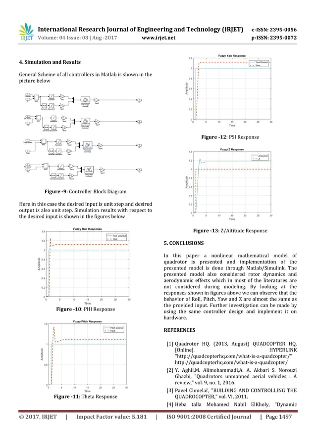 Modeling and Fuzzy Logic Control of a Quadrotor UAV | PDF