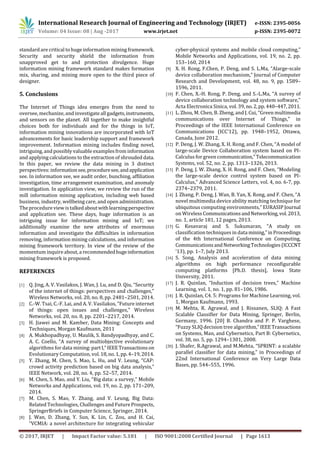 New approaches of Data Mining for the Internet of things with systems: Literature Review and ...