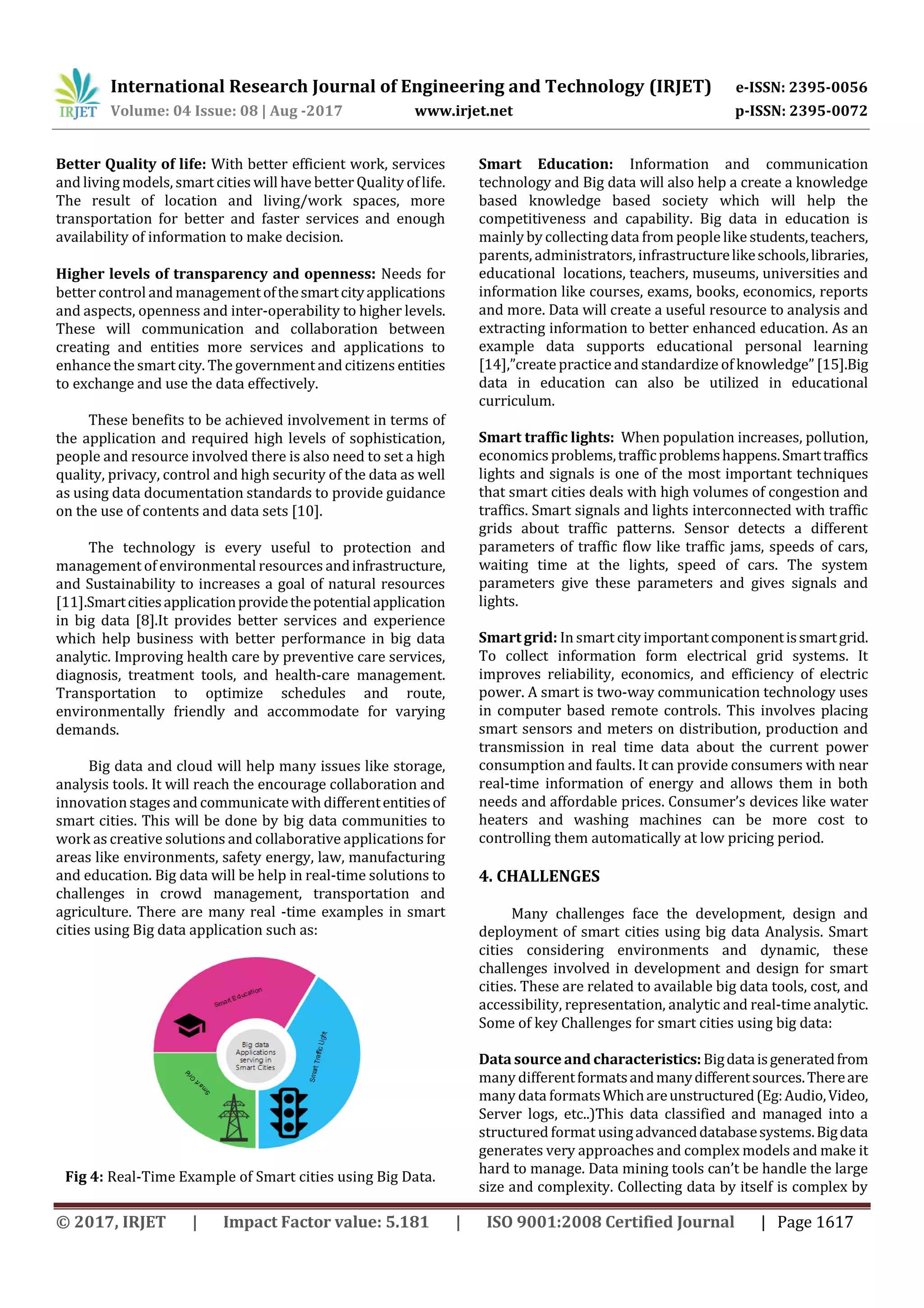 Smart Cities using Big Data Analytics | PDF
