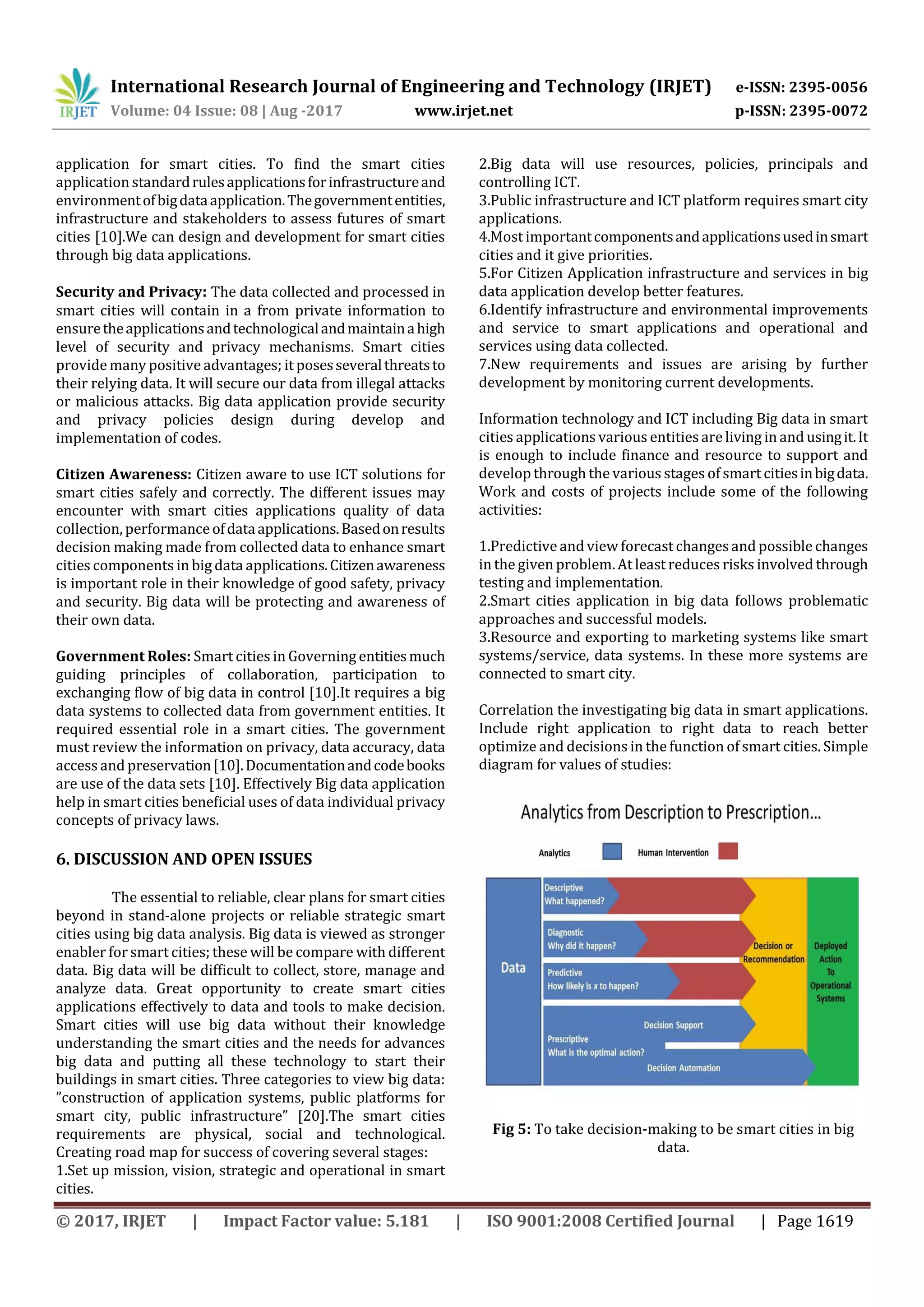 Smart Cities using Big Data Analytics | PDF