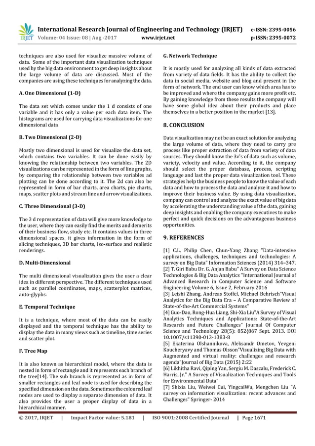 Data Visualization Tools and Techniques for Datasets in Big Data | PDF