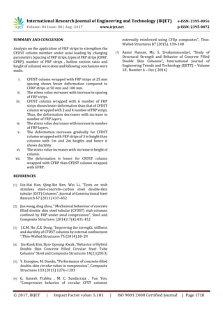 Analysis of Concrete Filled Double Skin Steel Tube (CFDST) column with ...