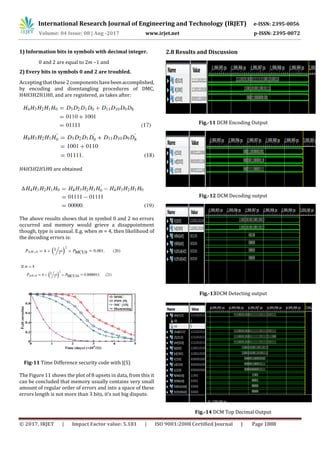 Design and Implementation of DMC for Memory Reliability Enhancement | PDF