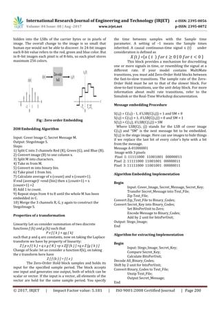 Image Steganography Method using Zero Order Hold Zooming and Reversible Data Hiding | PDF