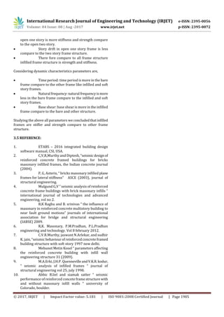 Seismic Analysis on Bare Frame, Infilled Frame and Soft Story RC Framed ...