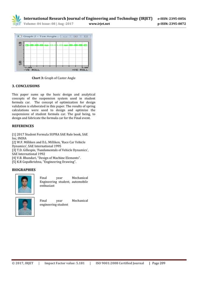 Design and Analysis of Suspension System for Student Formula Car | PDF