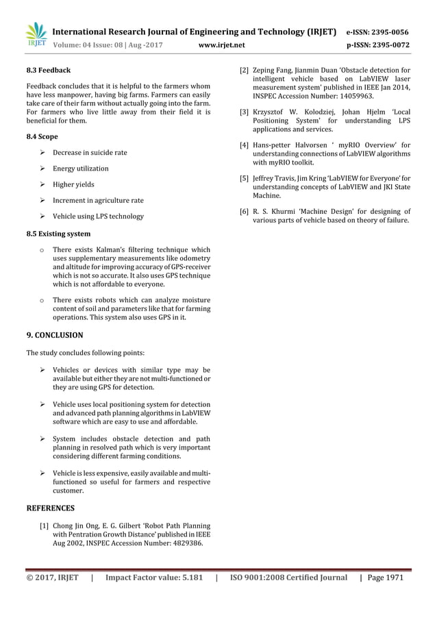 Multi-Functioned Farming Vehicle using Local Positioning System and Advanced Path Planning ...