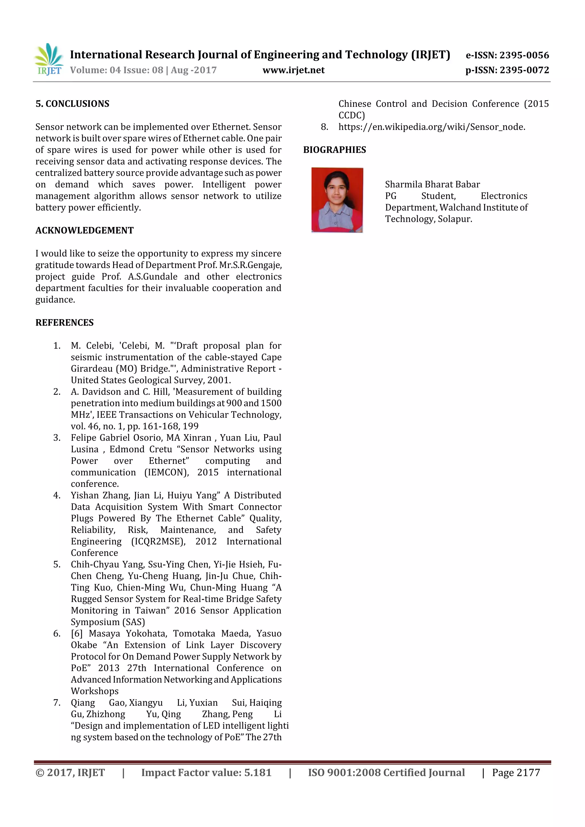 Sensor Network and its Power Management using POE | PDF | Internet of Things | Internet