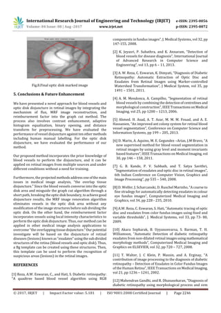 Optic Disk and Retinal Vesssel Segmentation in Fundus Images | PDF