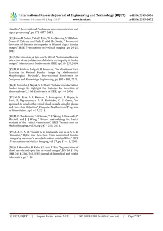 Optic Disk and Retinal Vesssel Segmentation in Fundus Images | PDF
