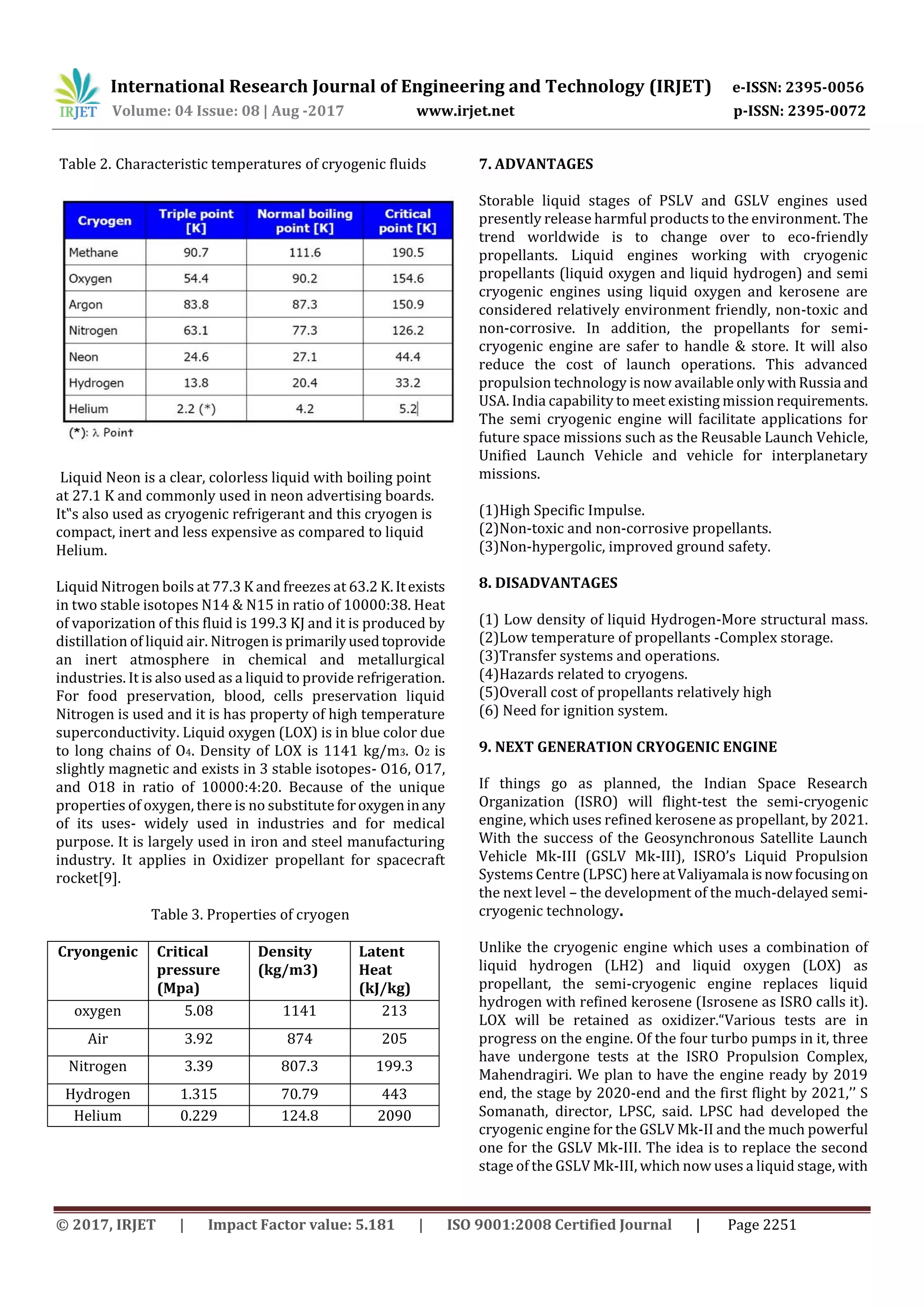 A Review on Cryogenic Rocket Engine | PDF | Physics | Science
