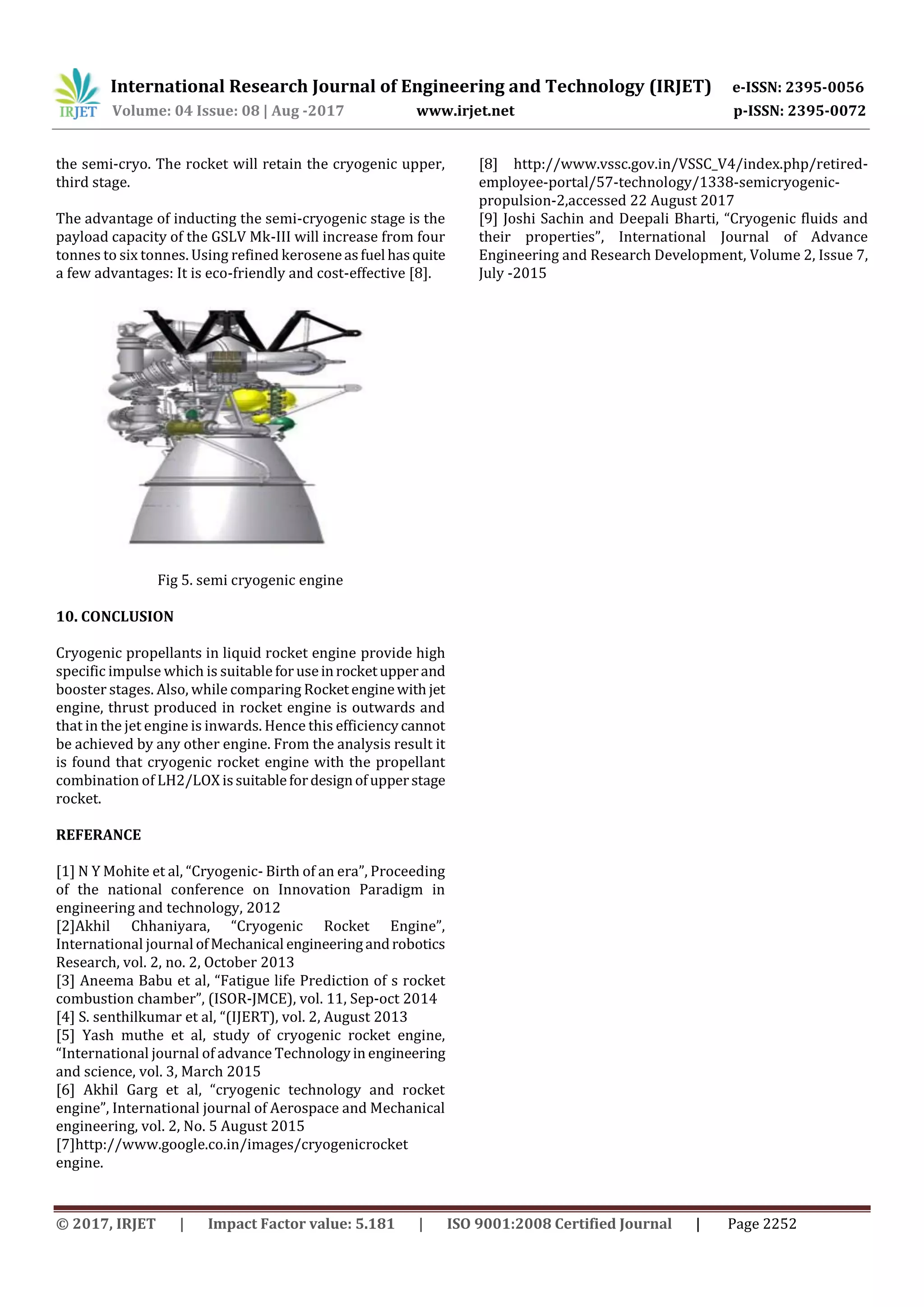 A Review on Cryogenic Rocket Engine | PDF | Physics | Science